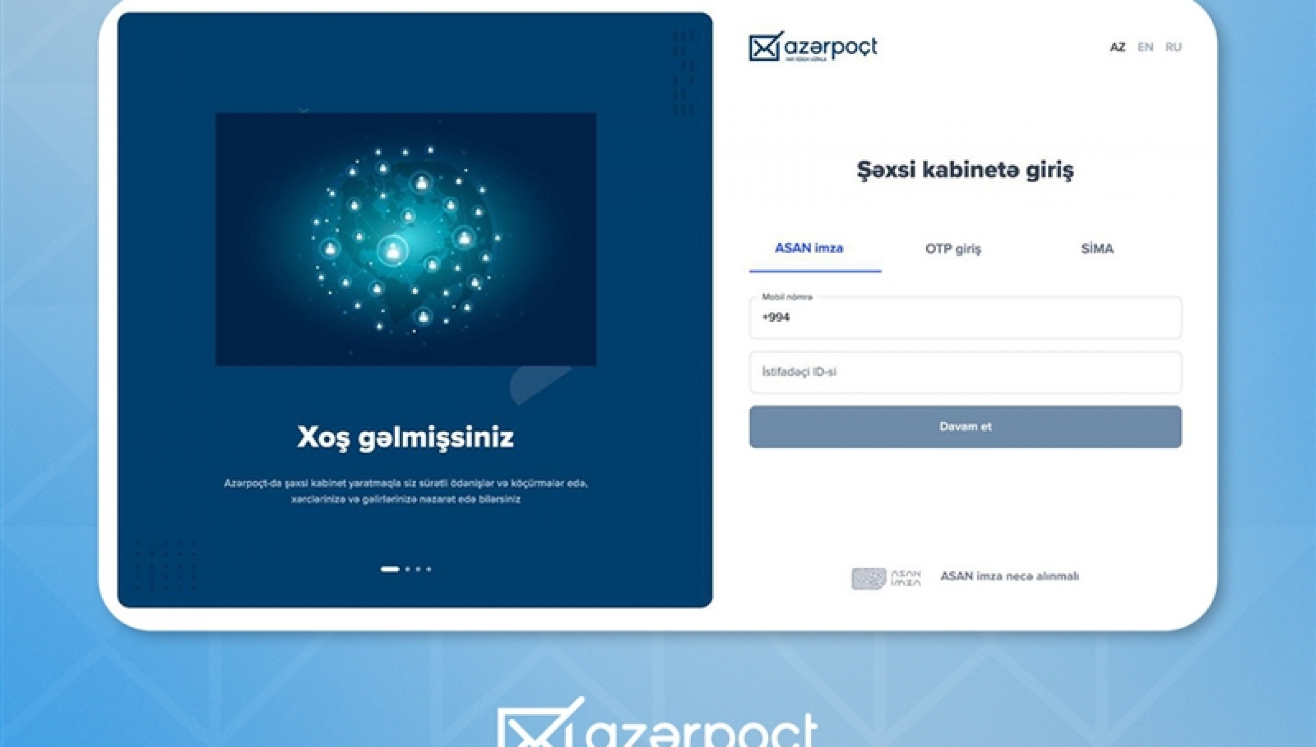 "Azerpost" launched the Internet banking service