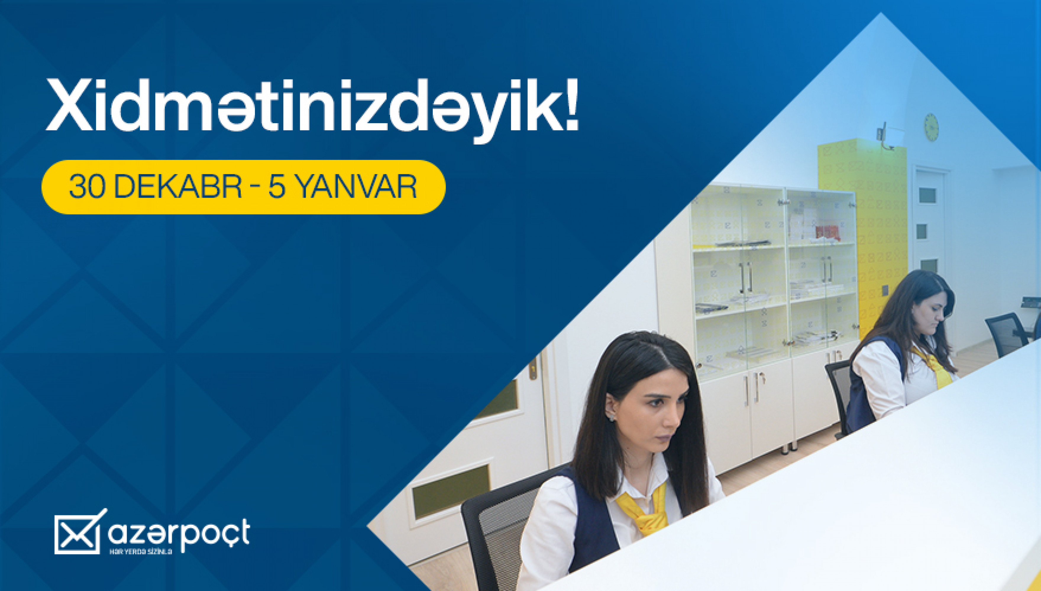 “Azerpost” provides services to citizens on public holidays as well